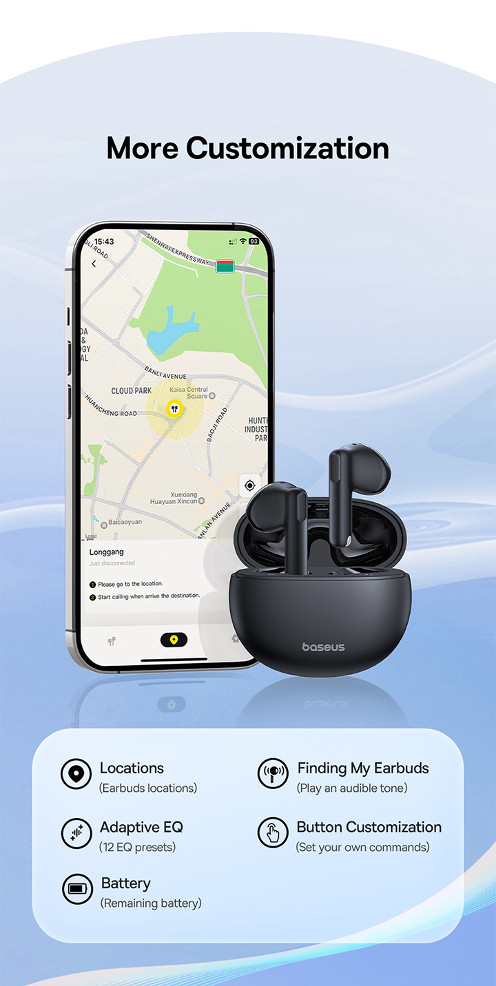 Baseus Bowie E12 TWS Earphones Dual Channel Low Latency Gaming Large ...