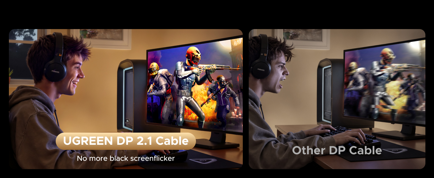 UGREEN DisplayPort Cable 2.1 DP2.0 80Gbps Support 16K@60Hz 8K@240Hz 4K@240Hz HDR, HDCP, DSC 1.2a ...
