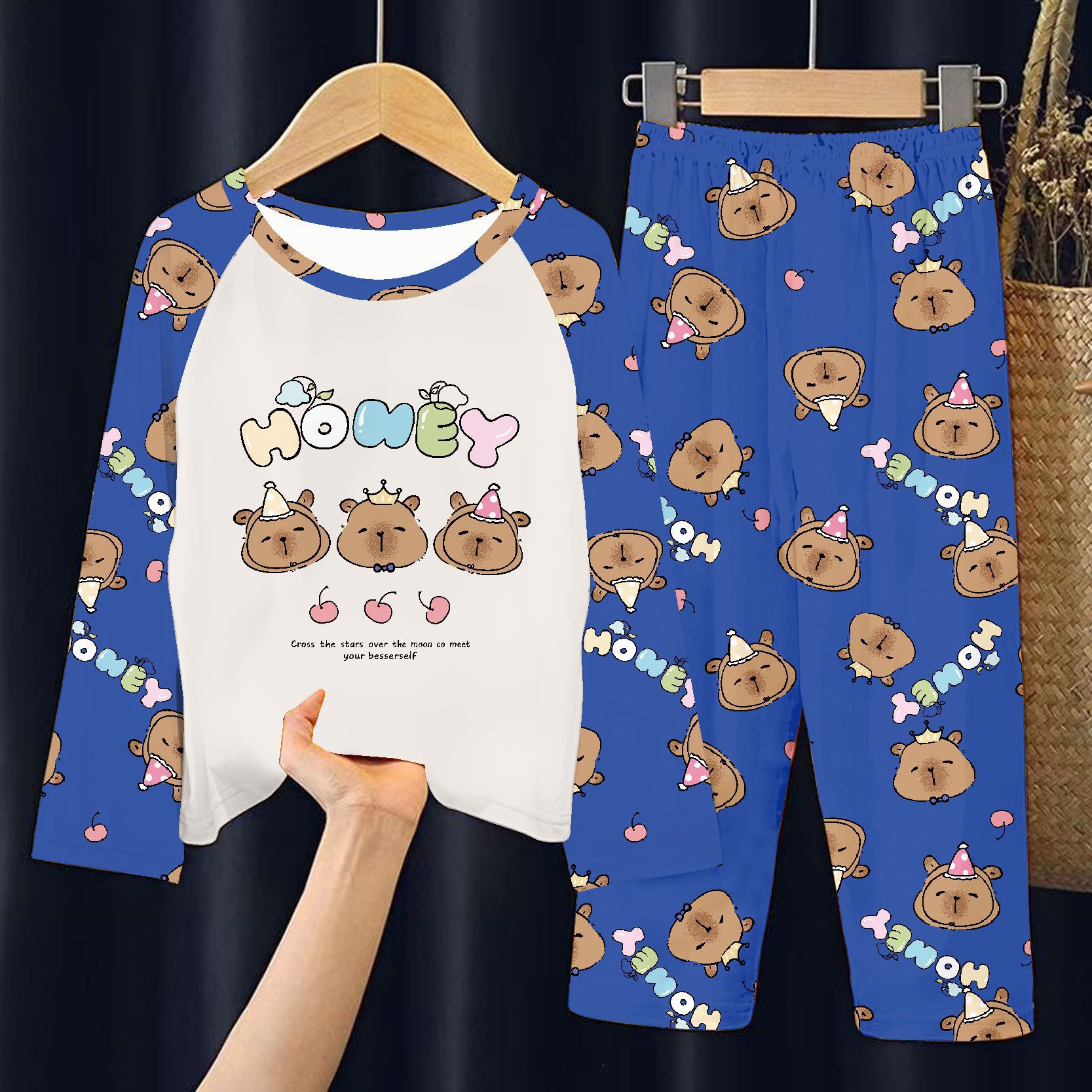 Capybara Children Pajamas 2025 Spring Summer Kids Thin Long Sleeve ...