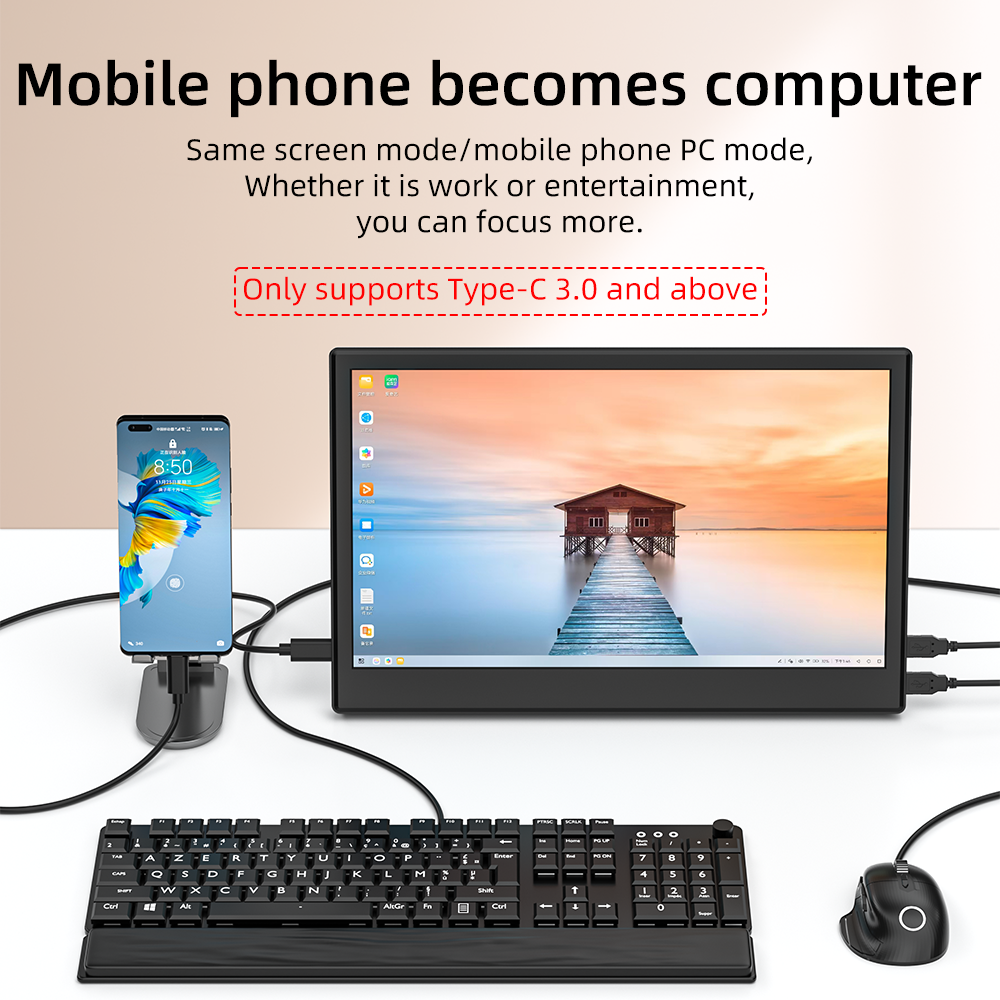 15.6 inch portable monitor/IPS with touch 1920*1080p/gaming office ...