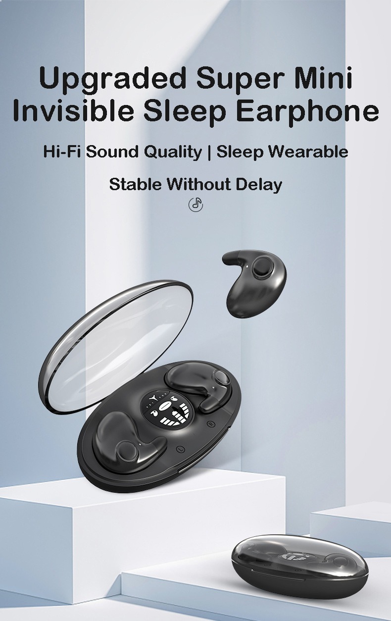 5.3 Hidden In Ear IPX5 Waterproof TWS Sleep Earbuds Mini Ultra Thin ...