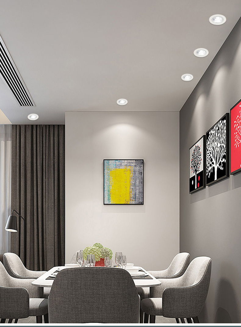 LED Eyeball 5W Recessed Eyeball Spotlight Round LED Downlight Spotlight ...