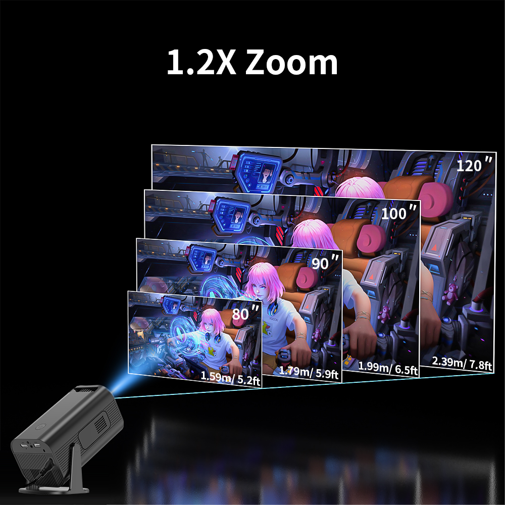 Short-throw short-distance HY330 mini portable projector 4K HD 1080P ...