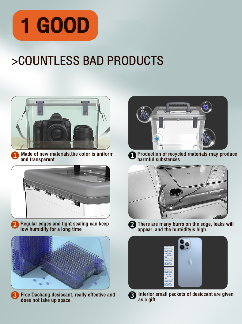 dry box storage box camera drybox Digital hygrometer Silica Gel ...