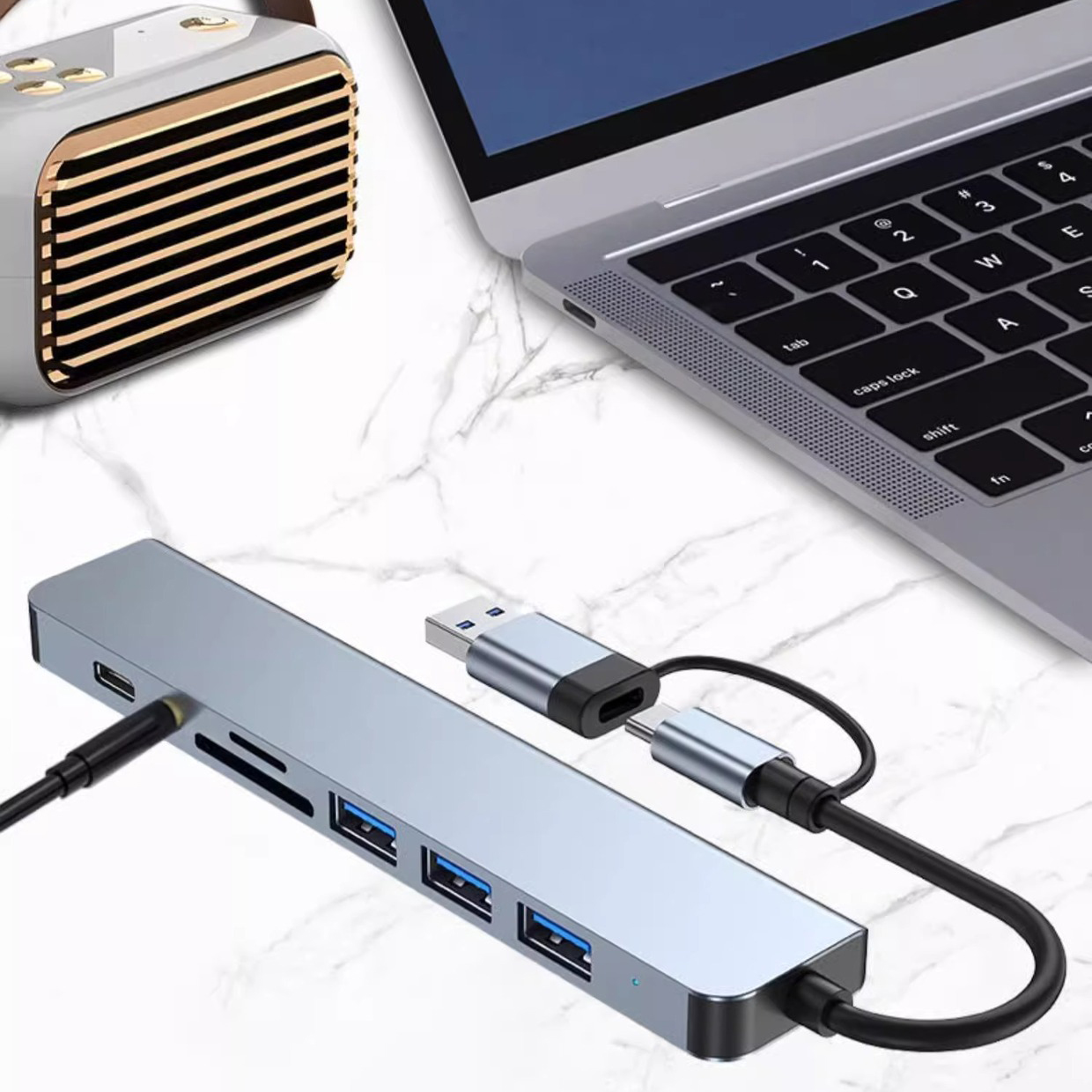 8in2 computer USB 3.0 extender, notebook Type-C docking station, multi ...
