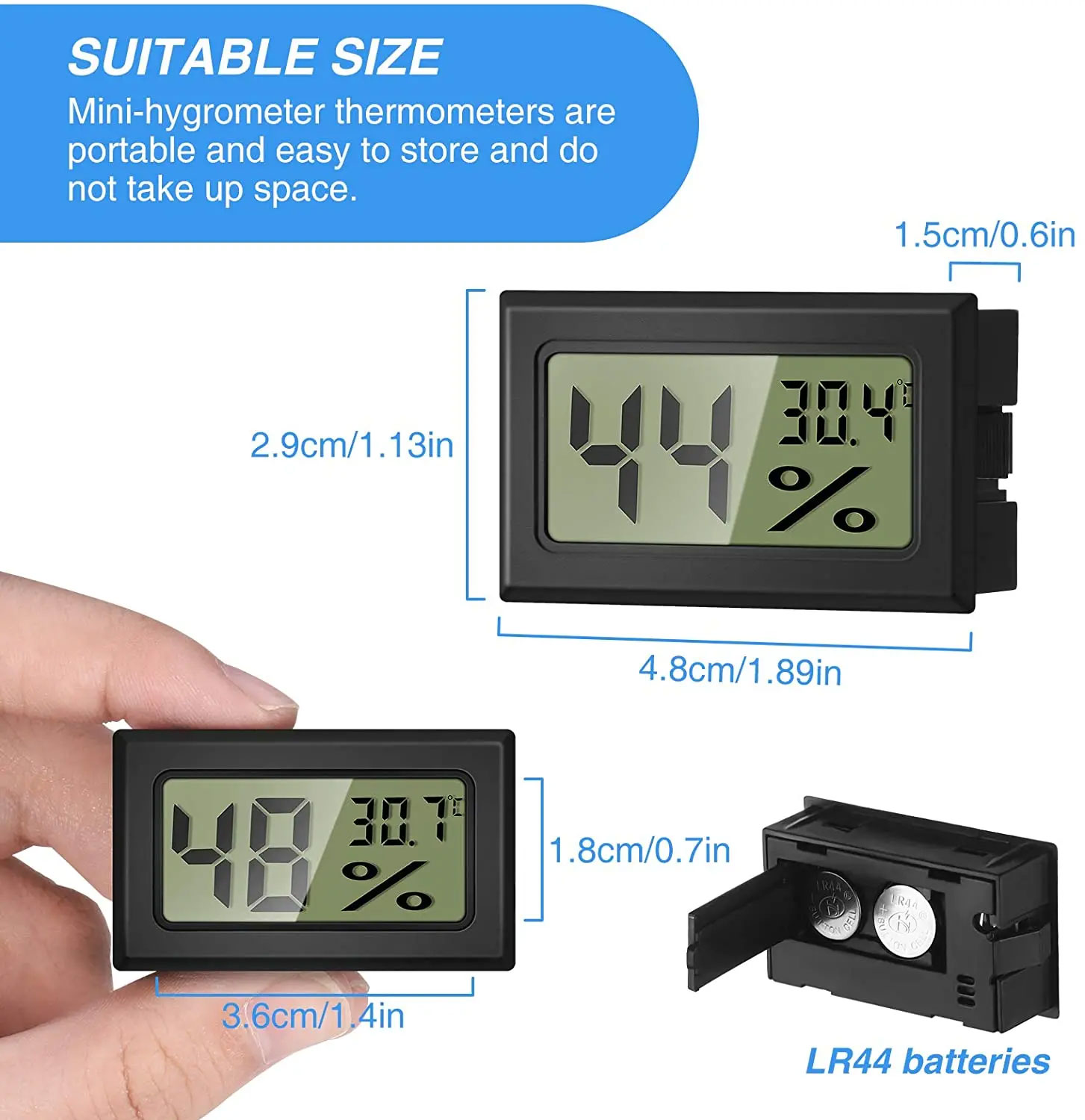 Room Thermometer Temperature Humidity Meter Sensor Digital Hygrometer ...