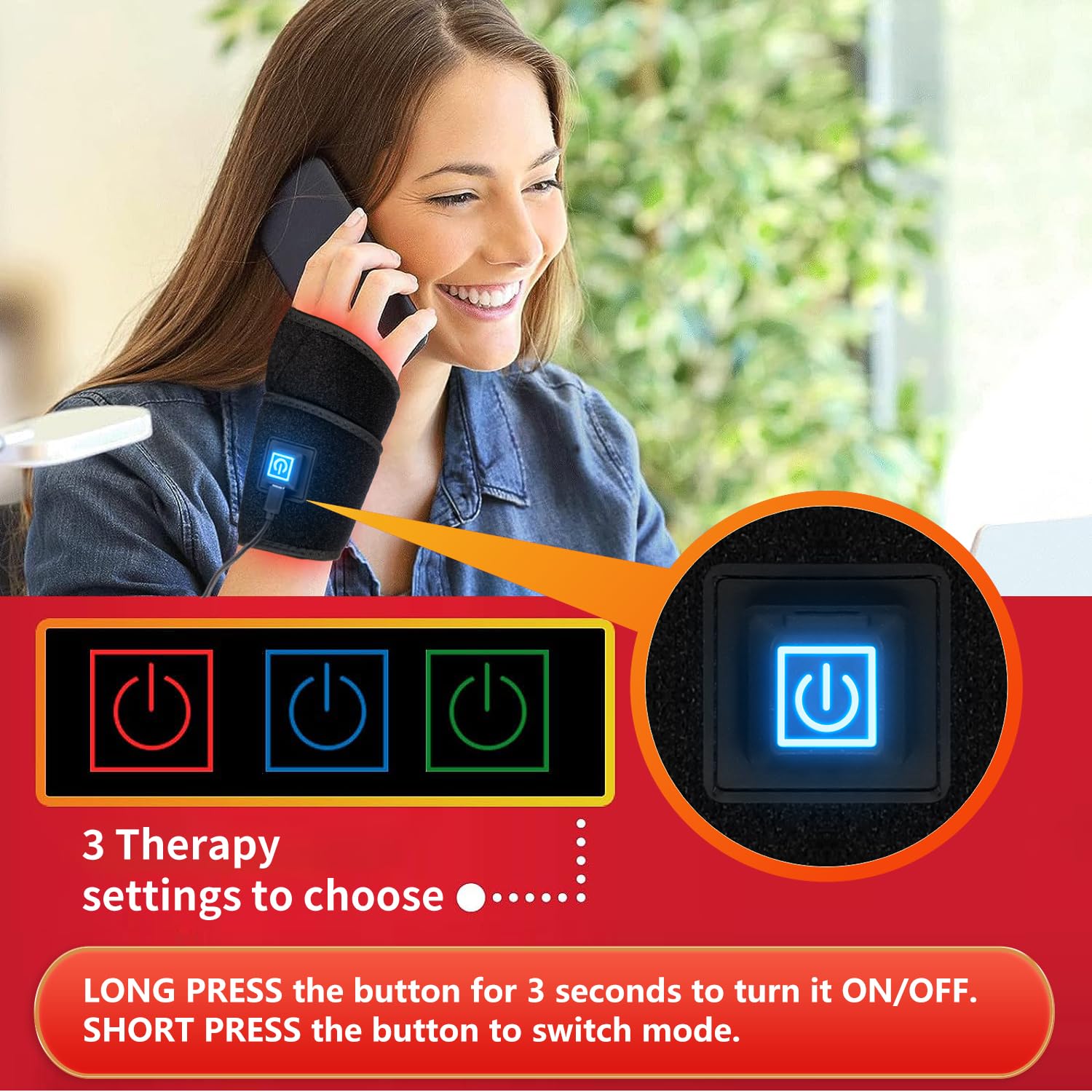 Red Light And Infrared Light Are Suitable For The Hand And Wrist, And ...