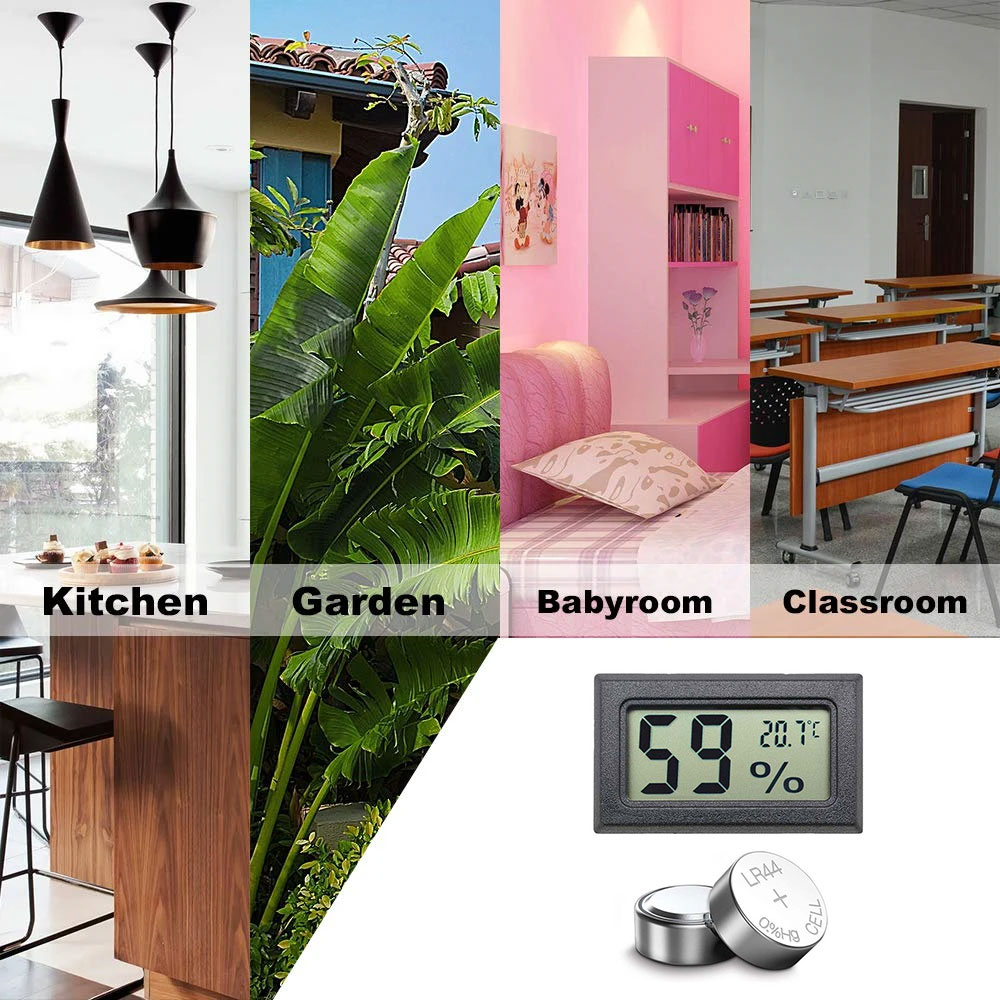 Room Thermometer Temperature Humidity Meter Sensor Digital Hygrometer ...