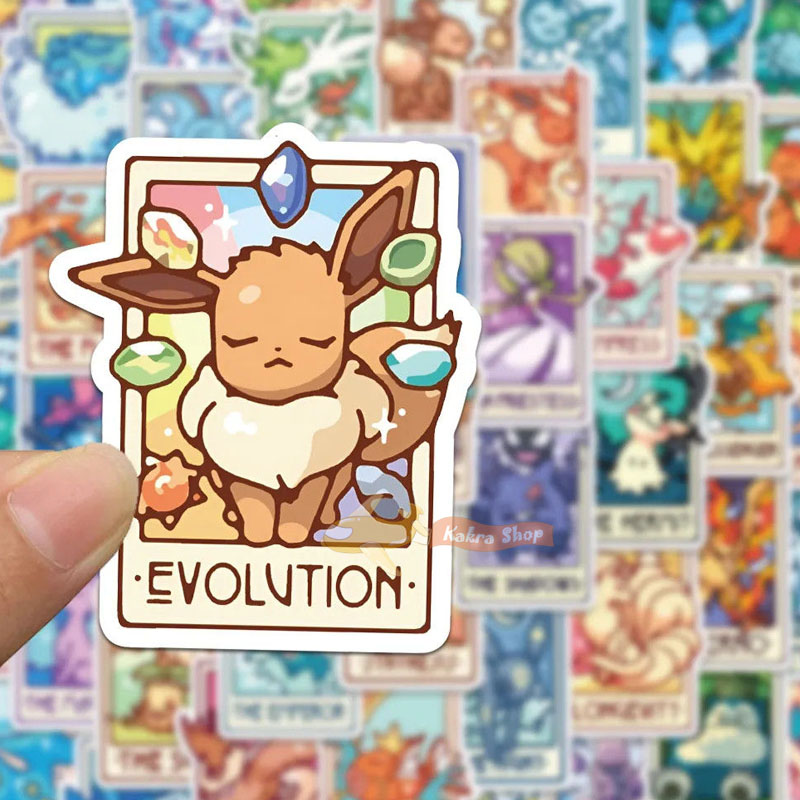 100pcs Pokémon Card Sticker Eevee Charizard Cartoon Decoration Stickers ...