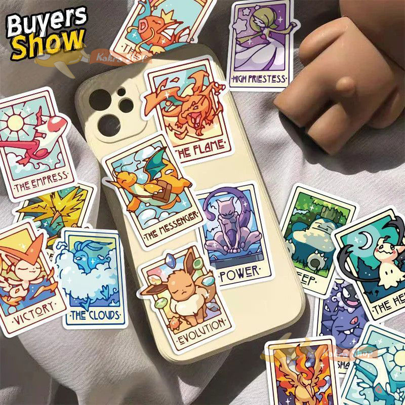 100pcs Pokémon Card Sticker Eevee Charizard Cartoon Decoration Stickers ...