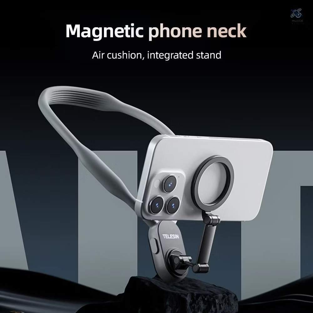 TELESIN Silicone Magnetic Neck Mount Quick Release Hold for Iphone 15 ...