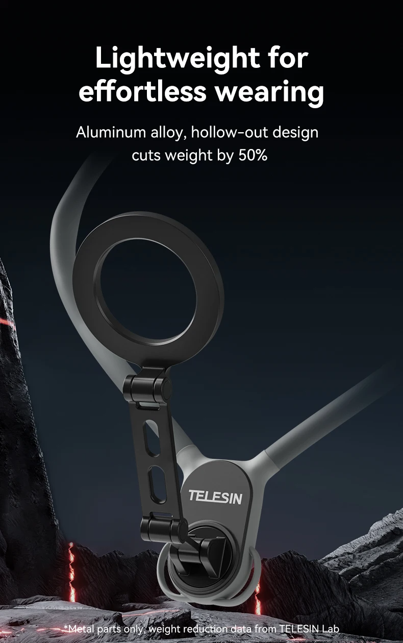TELESIN 2.0 Magnetic Neck Mount for Phones, Neck Cell Phone Holder POV ...