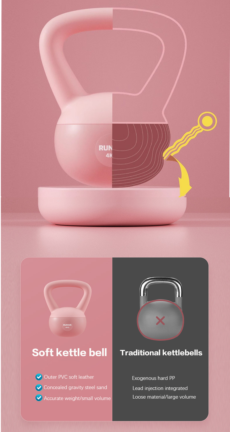 2.5KG/4KG/6KG/8KG/10KG Soft Kettlebell Set Gym Equipment Weights ...