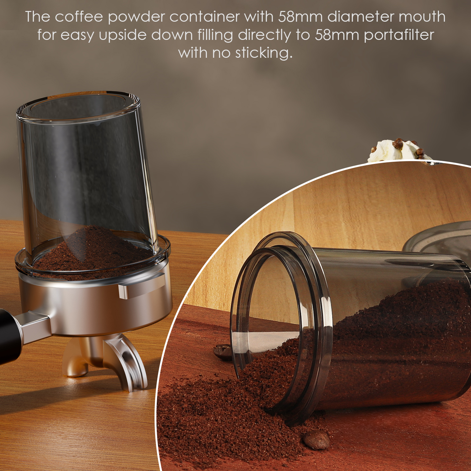 Biolomix Electric Conical Burr Coffee Grinder For 51/58MM Portafilter ...