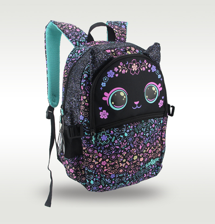 Australian original smiggle school bag girls children's backpack Black ...