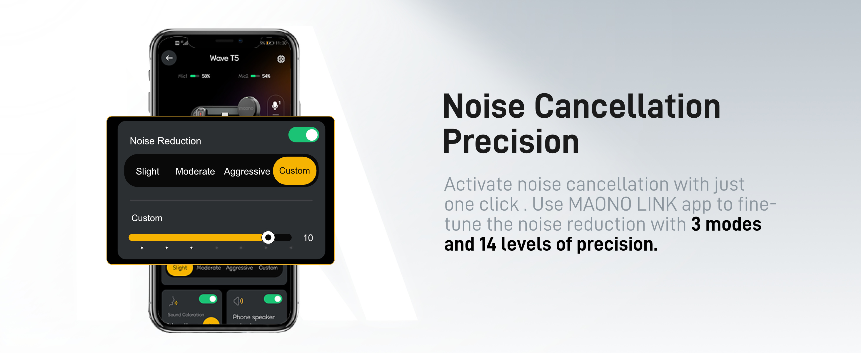 Maono Wave T5 Wireless Lavalier Microphone Noise Cancelling Microphone ...