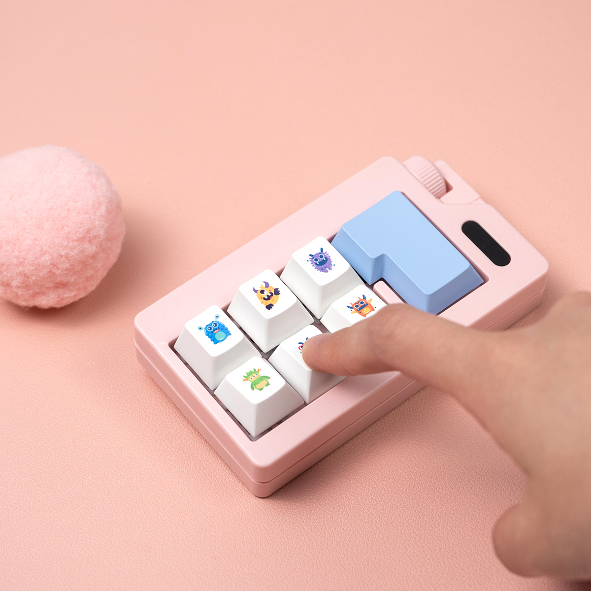 Finger Keyboard Keychain Fidget Toy Mechanical Keyboard Switch Keycaps ...