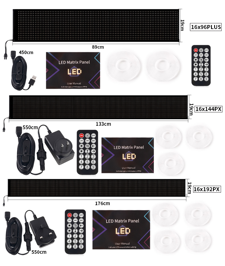 Soft Foldable Devil's Eye LED DIY Soft Screen Truck Sign Remote Control ...