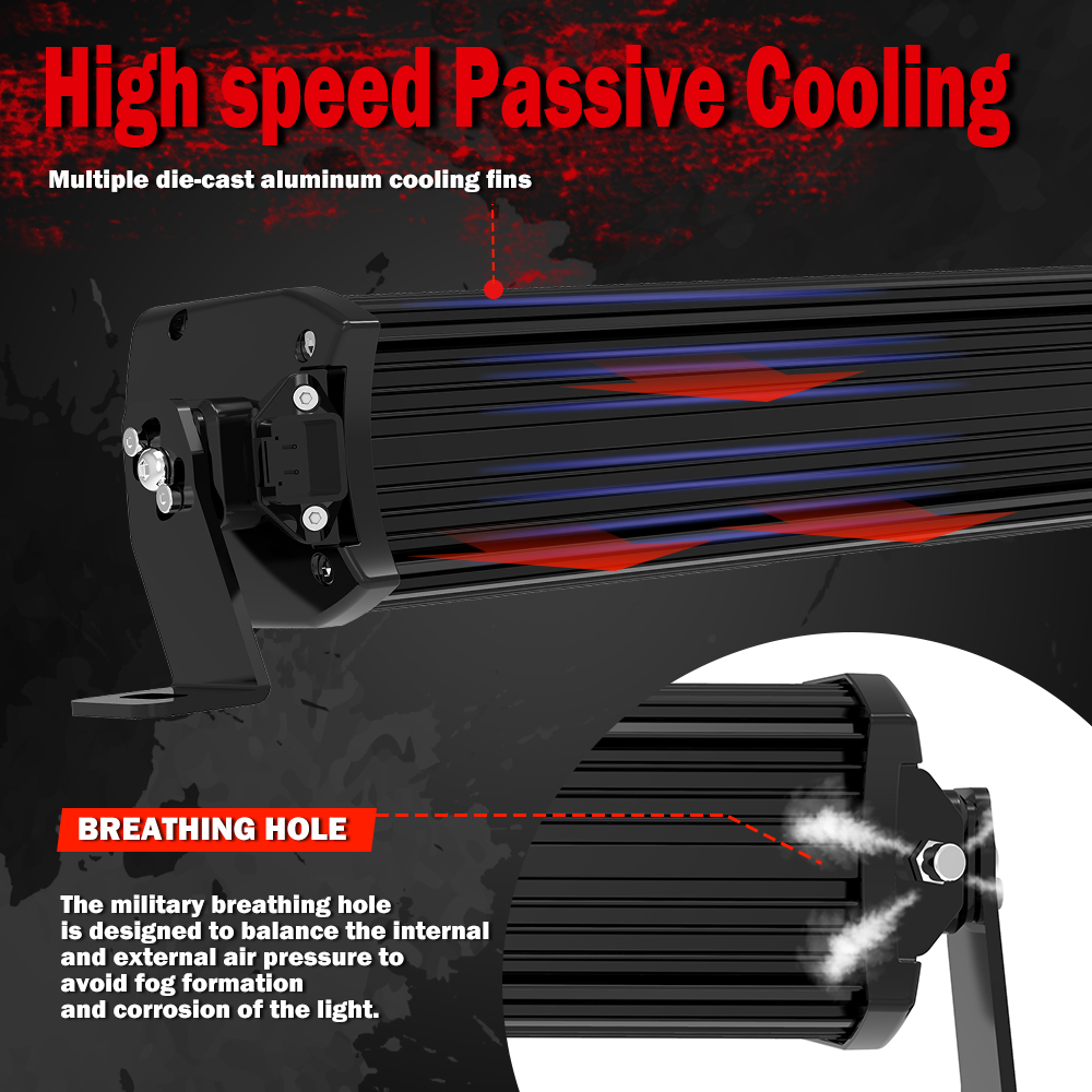 22/32/42/52inch Dual Row Offroad laser led light bar Combo Driving lamp ...
