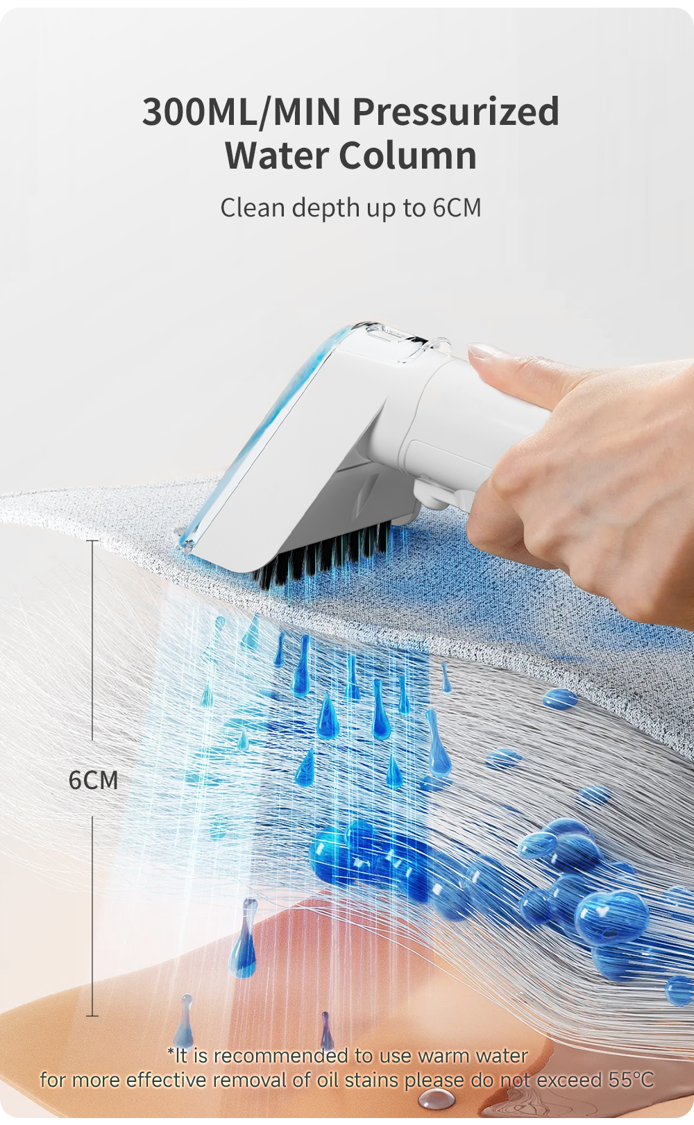 Simplus Pink Spot & Fabric Cleaner | 16,000Pa Suction | 60℃ Hot Water ...