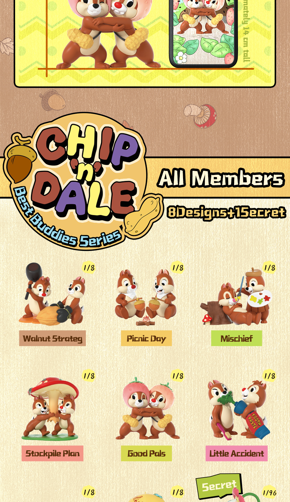 52TOYS Disney Chip 'n' Dale Best Buddies Series Blind Box Figure Toy ...