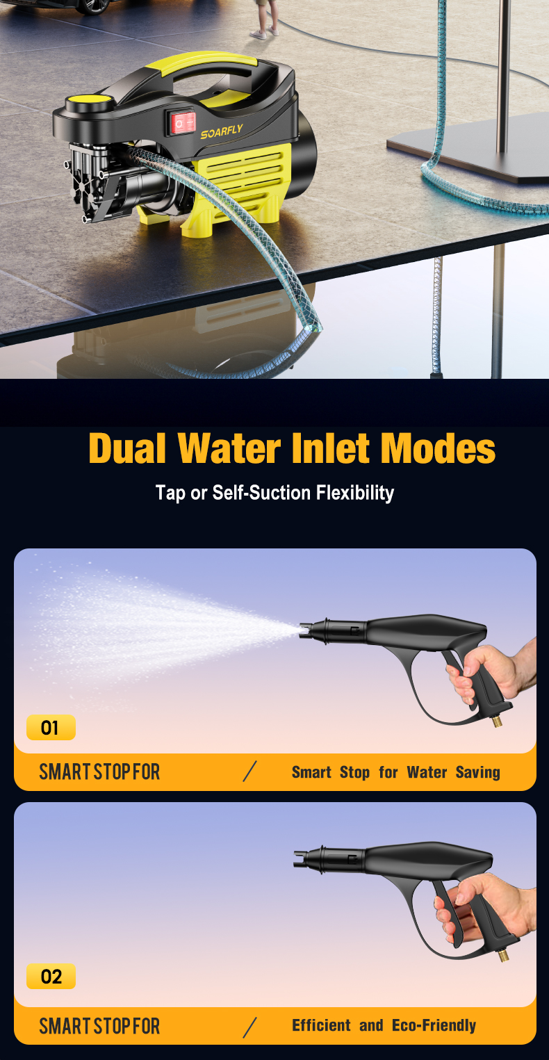SOARFLY 3800W Car Water Jet High Pressure Wash Machine Car Wash Home ...