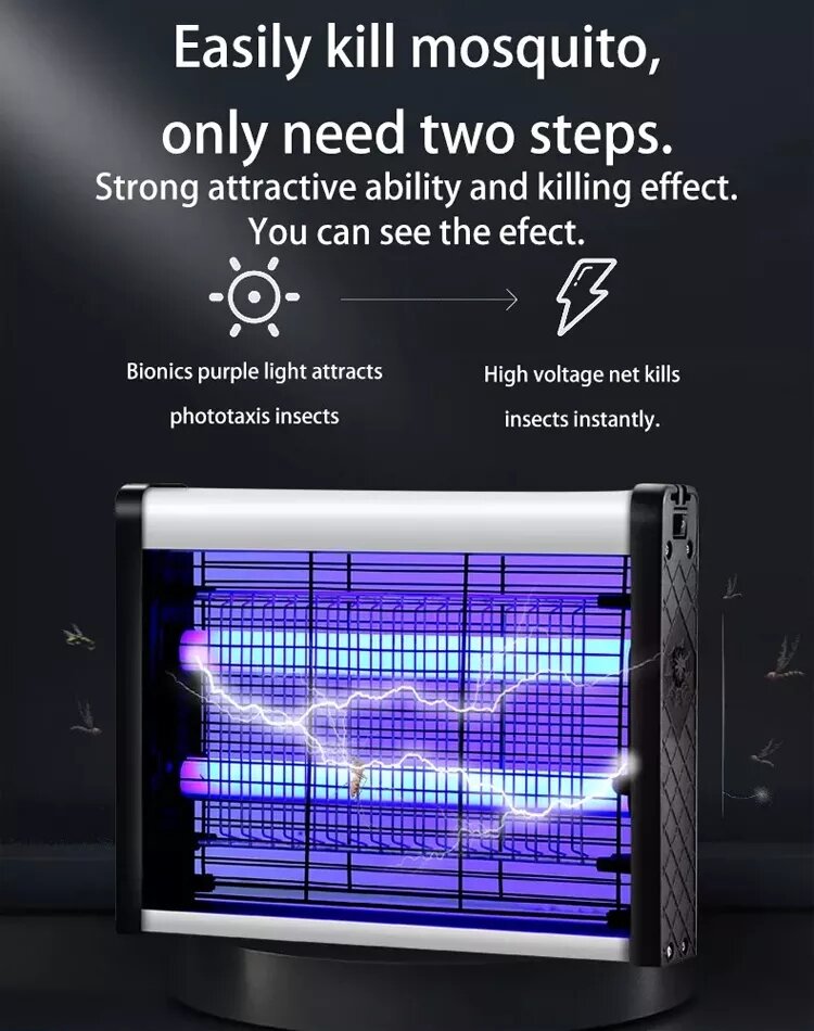 Electric Pest Killer 20/30/50/100W UV Lamp Flying Fly Insect Killer ...