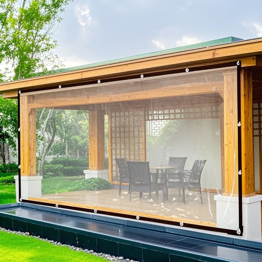 Transparent Transparent Durable Waterproof Tarpaulin Garden Rainproof ...