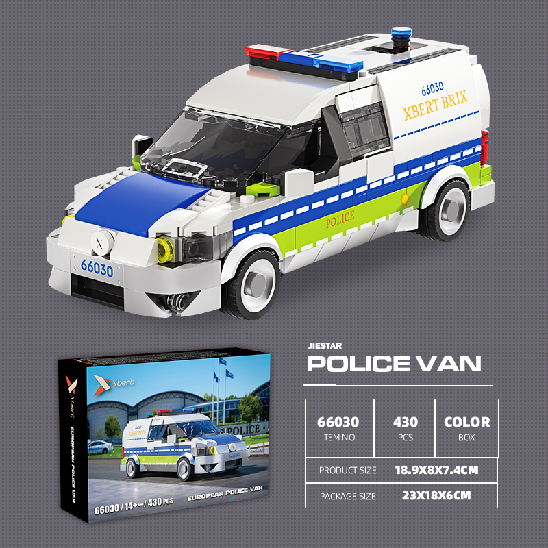 MCD Van Police Car Building Blocks 430 Pcs Xbert Car Bricks Toy Set ...