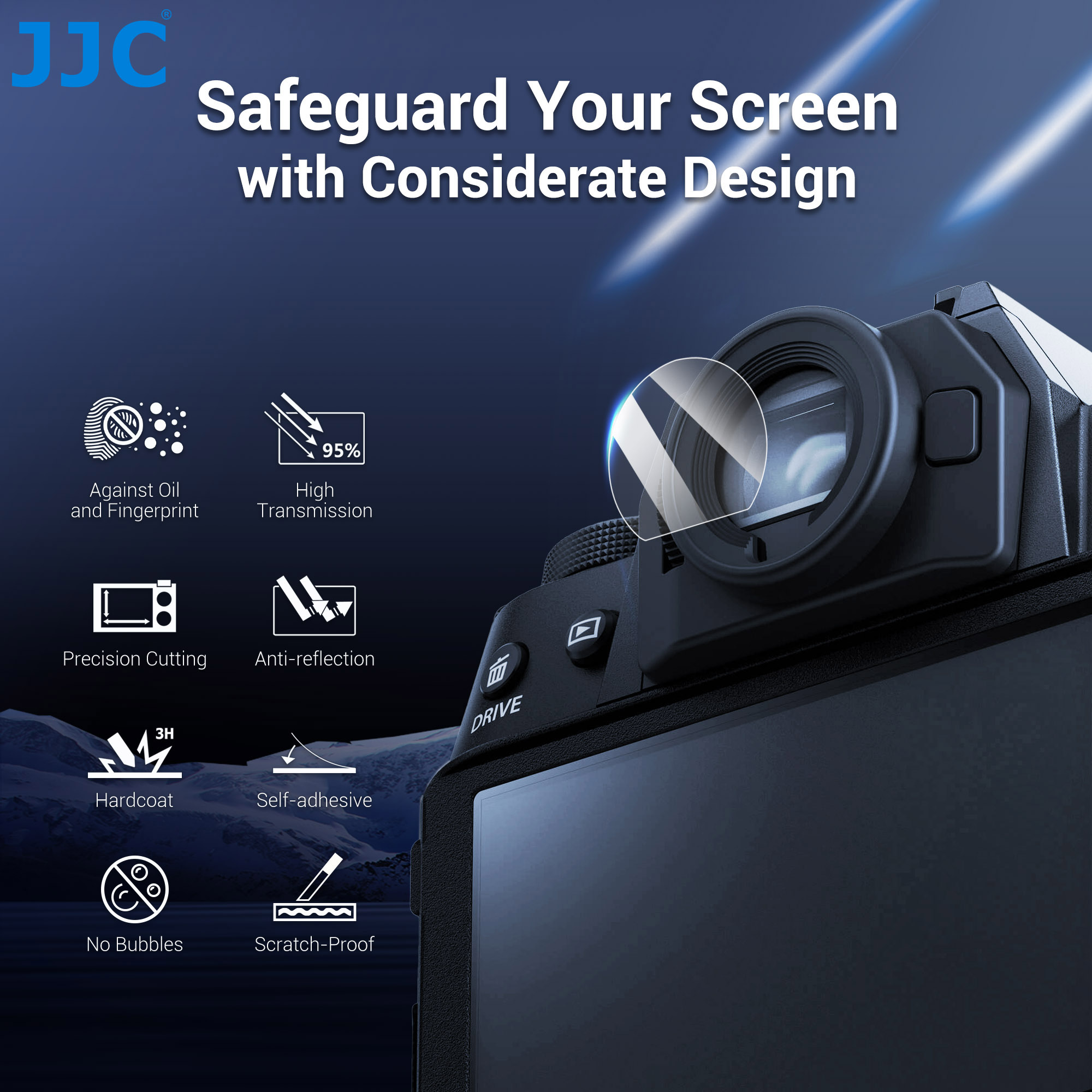 JJC Fuji Viewfinder Protector PET Film for Fujifilm X-T50 X-S20 X-S10 X-T30II X-T30 X-T20 X-T10 ...