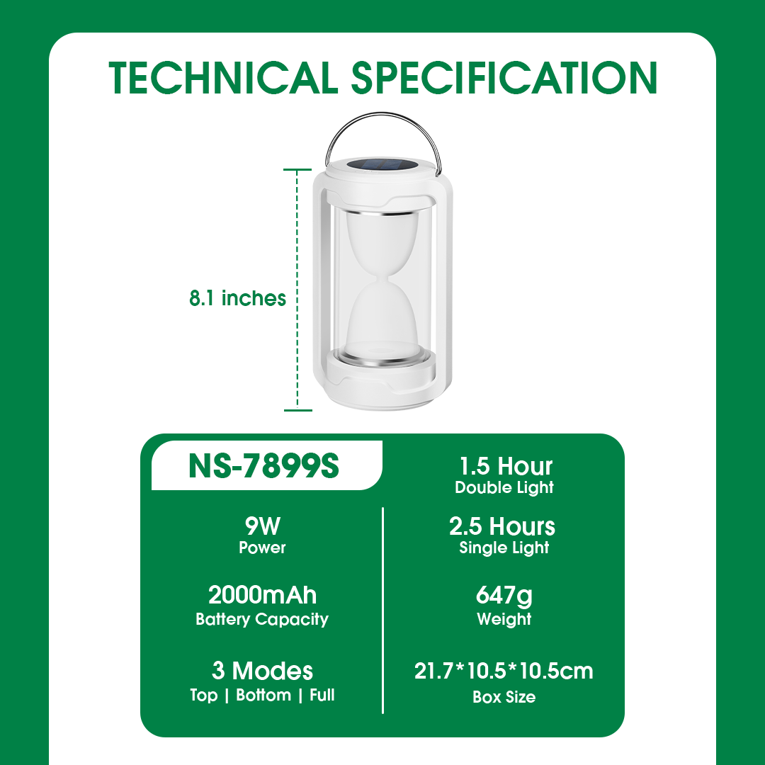NSS Solar Emergency Light Portable Rechargeable Flashlight Heavy Duty ...