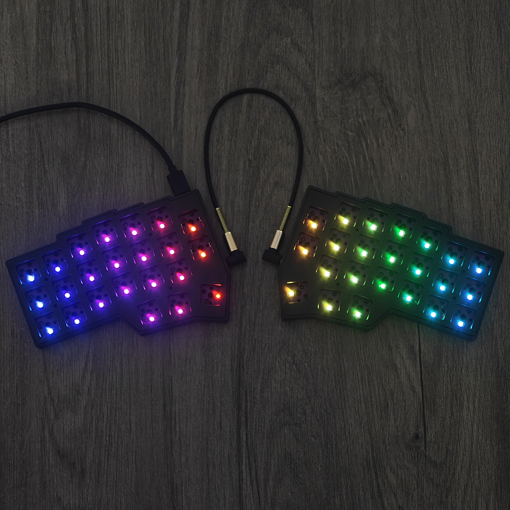 YMDK Corne V4.1 Split 46 keys Ergonomics 40% Layout Hotswappable Mechanical Keyboard RGB QMK ...