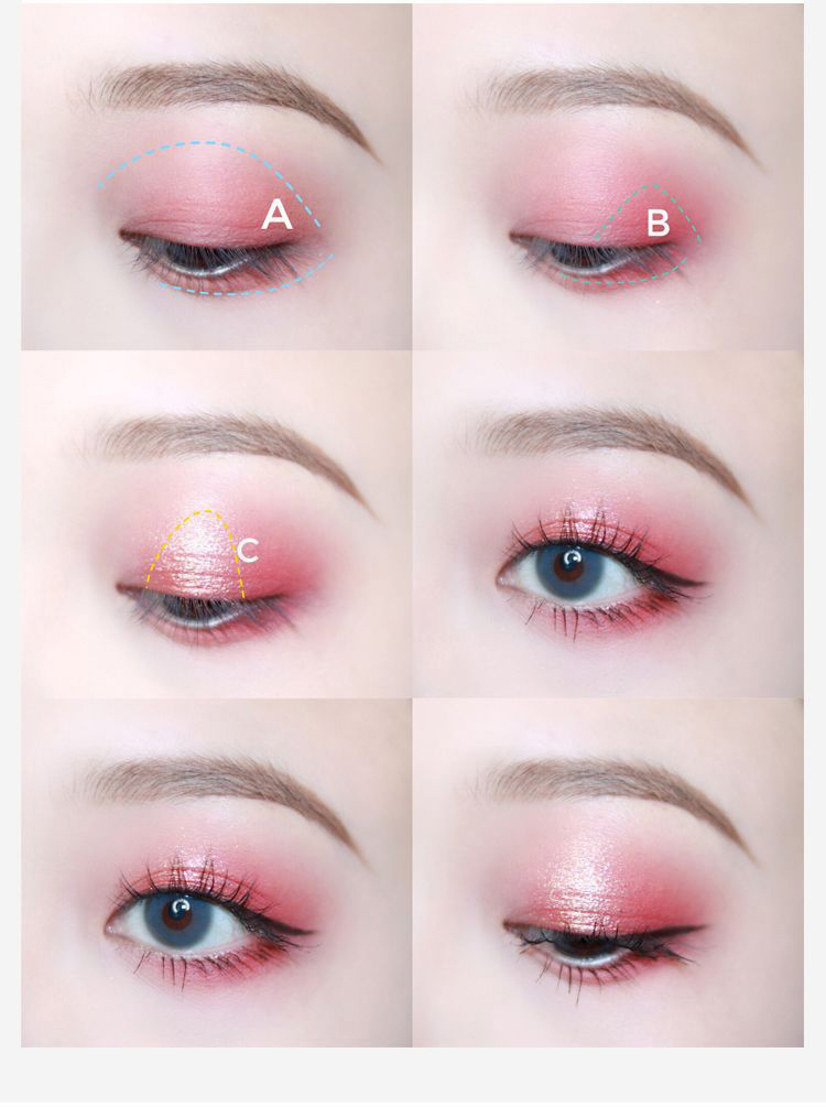 HOJO 8045 Dazzling Chain Eyeshadow Palette Fifteen Colors Matte Glitter ...