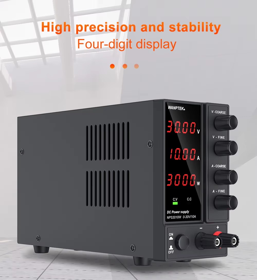 Wanptek DC Lab Regulated Adjustable Power Supply 30V 10A 60V 5A 120V 3A ...