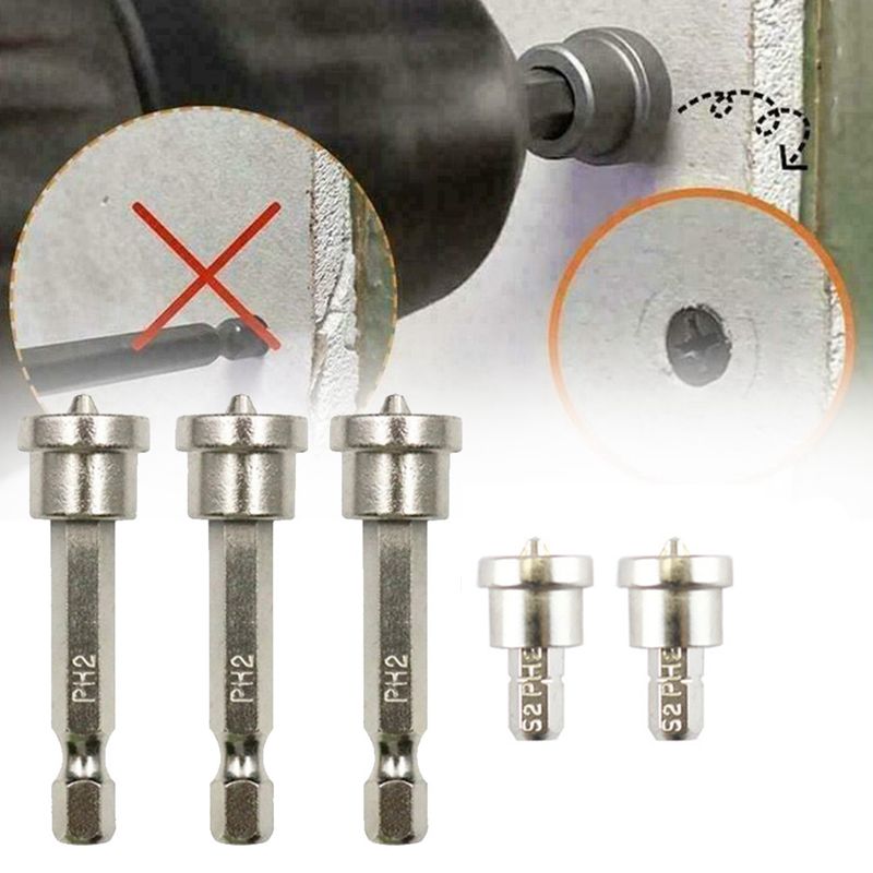5Pcs Gypsum Board Positioning Bit Set, Hexagonal Handle Screwdriver for ...