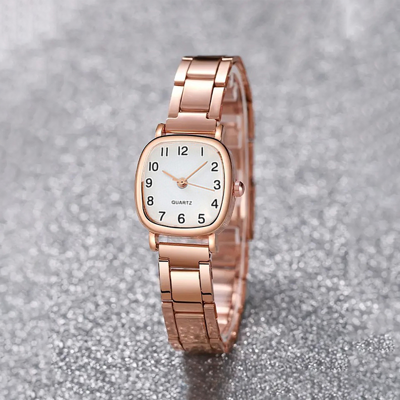 Women's Square Quartz Watch - Sleek Steel Bracelet with Interchangeable ...