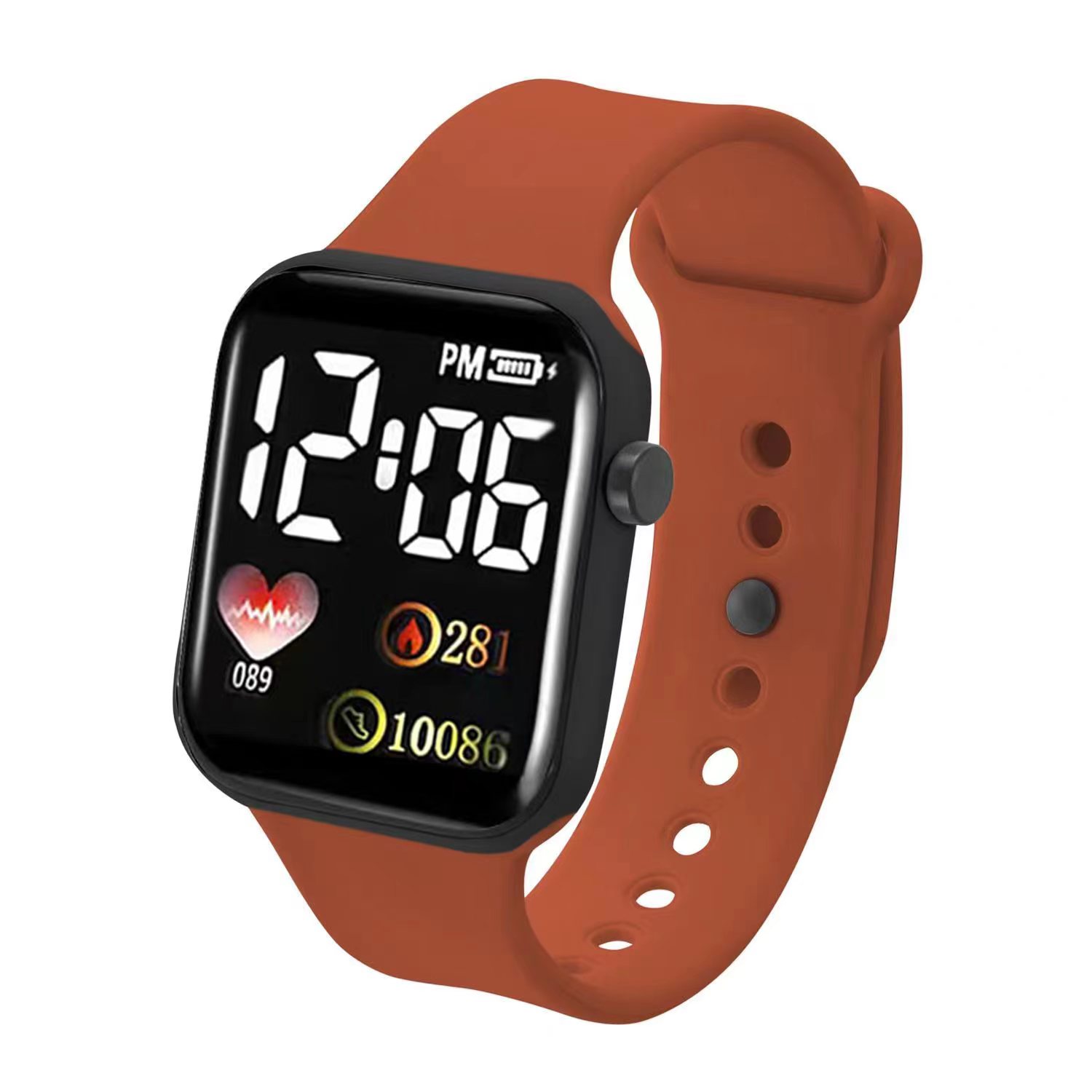 Couple's Led Digital Bracelet Watch In 9 Colors Options Waterproof ...