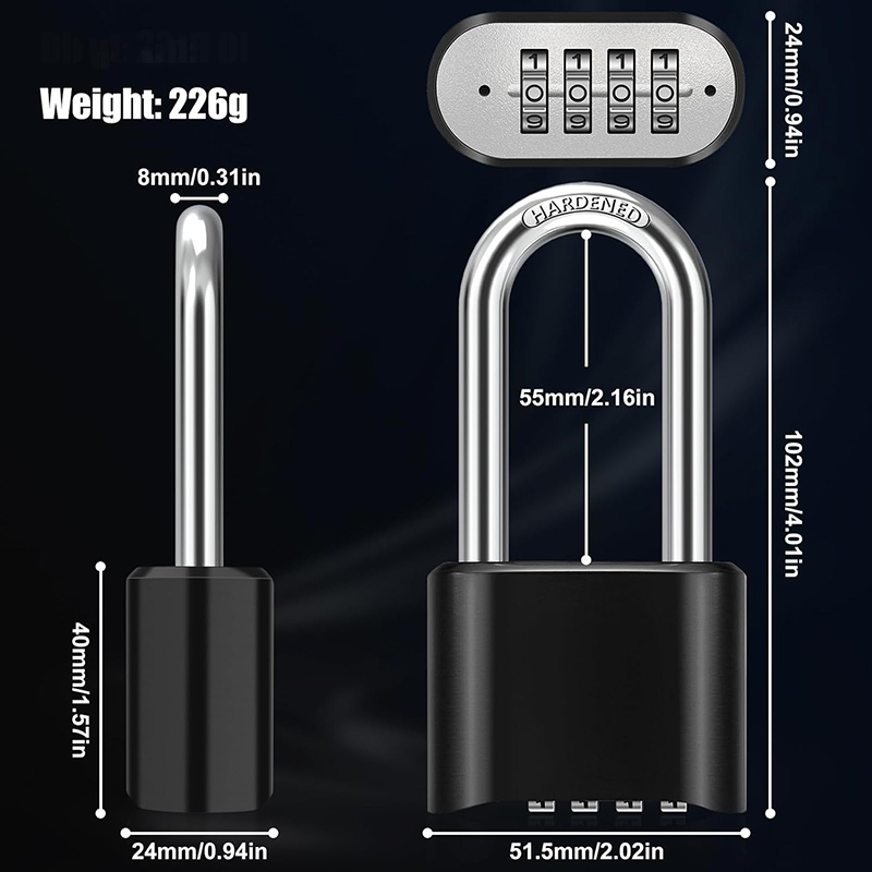 KIPRUN Combination Lock, 4-Digit Heavy Duty Combo Lock, Combination ...