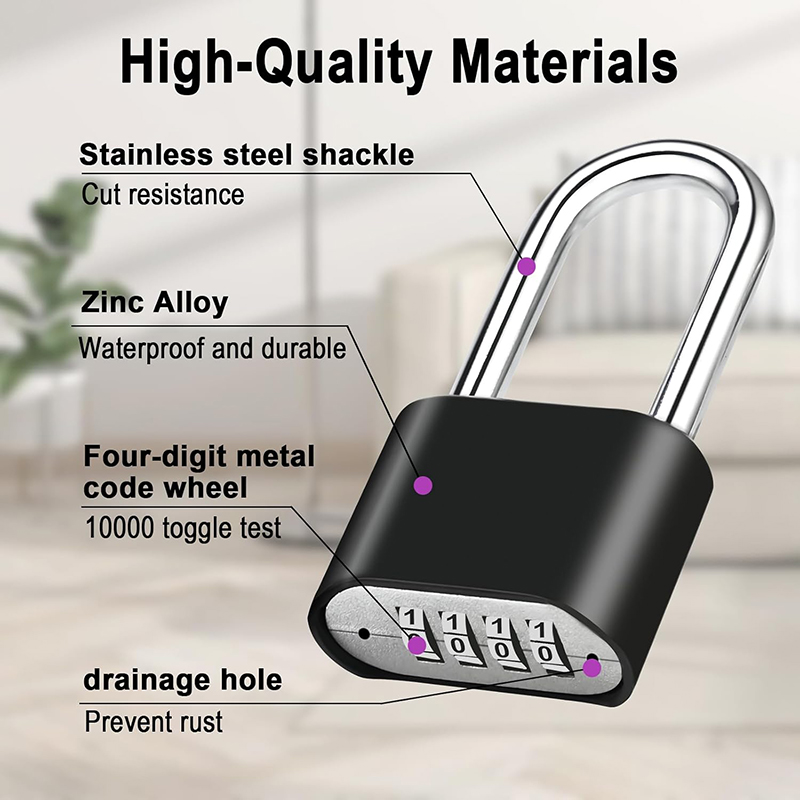 KIPRUN Combination Lock, 4-Digit Heavy Duty Combo Lock, Combination ...