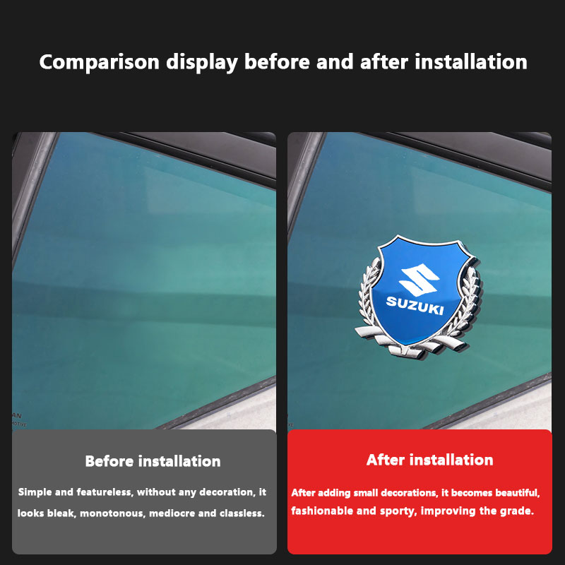 3D Metal Car Trunk Window Side Emblem Badge Decal Sticker For Suzuki ...