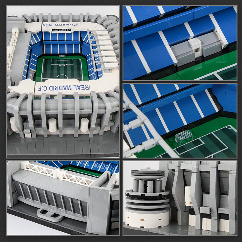 Madrid Santiago Bernabéu Football Stadium Building Blocks 4266 Pcs ...