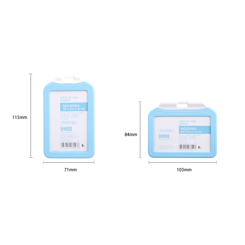 UHOO Two-sided Transparen Name Badge with Lanyard ID Card Holder Name ...