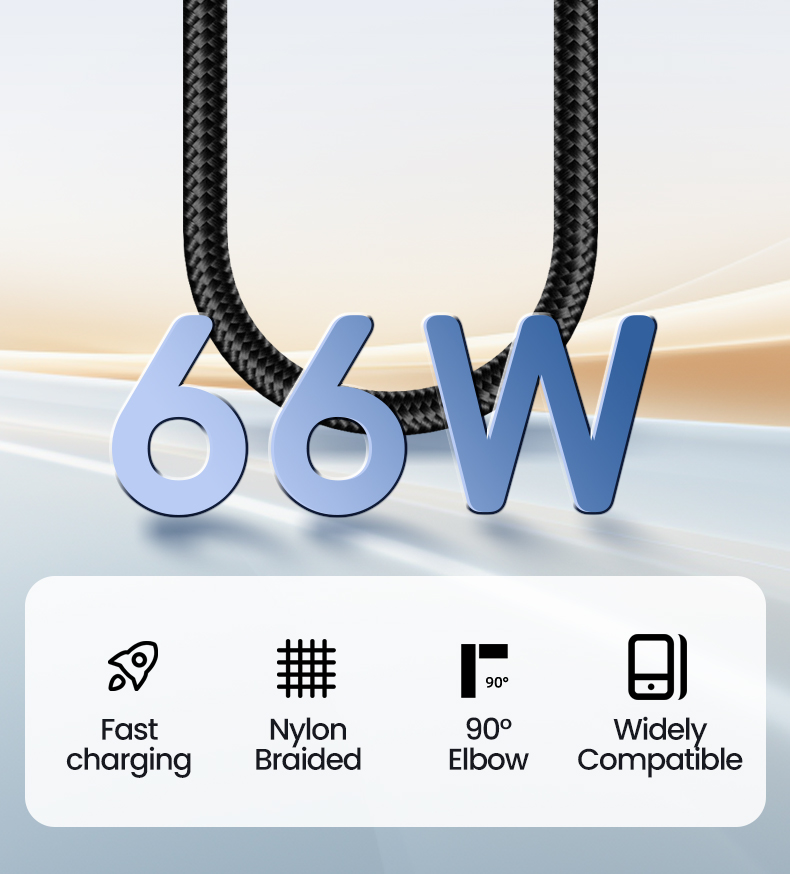 Elough 15CM 25CM 50CM Dual Elbow 66W Type C to Type C PD Fast Charging Cable Short Portable USB ...