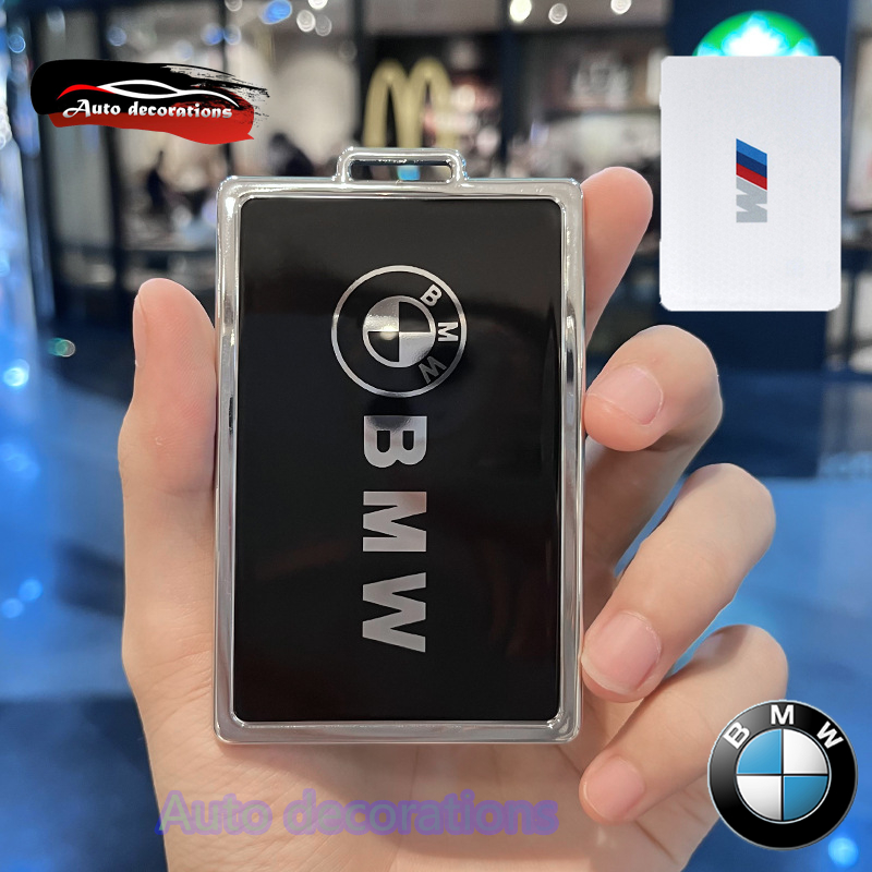 BMW NFC key case suitable For BWM M BWM i BWM X silver edge keychain ...