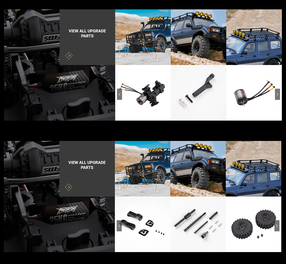 FMS FCX10 LC80 PRO V2 Toyota Land Cruiser 1/10 RC Electric Remote ...