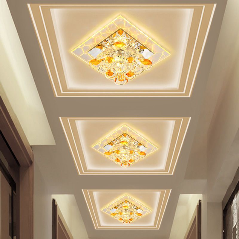 Crystal LED Ceiling Light 3W 5W AC90-260V Modern LED Crystal Aisle ...