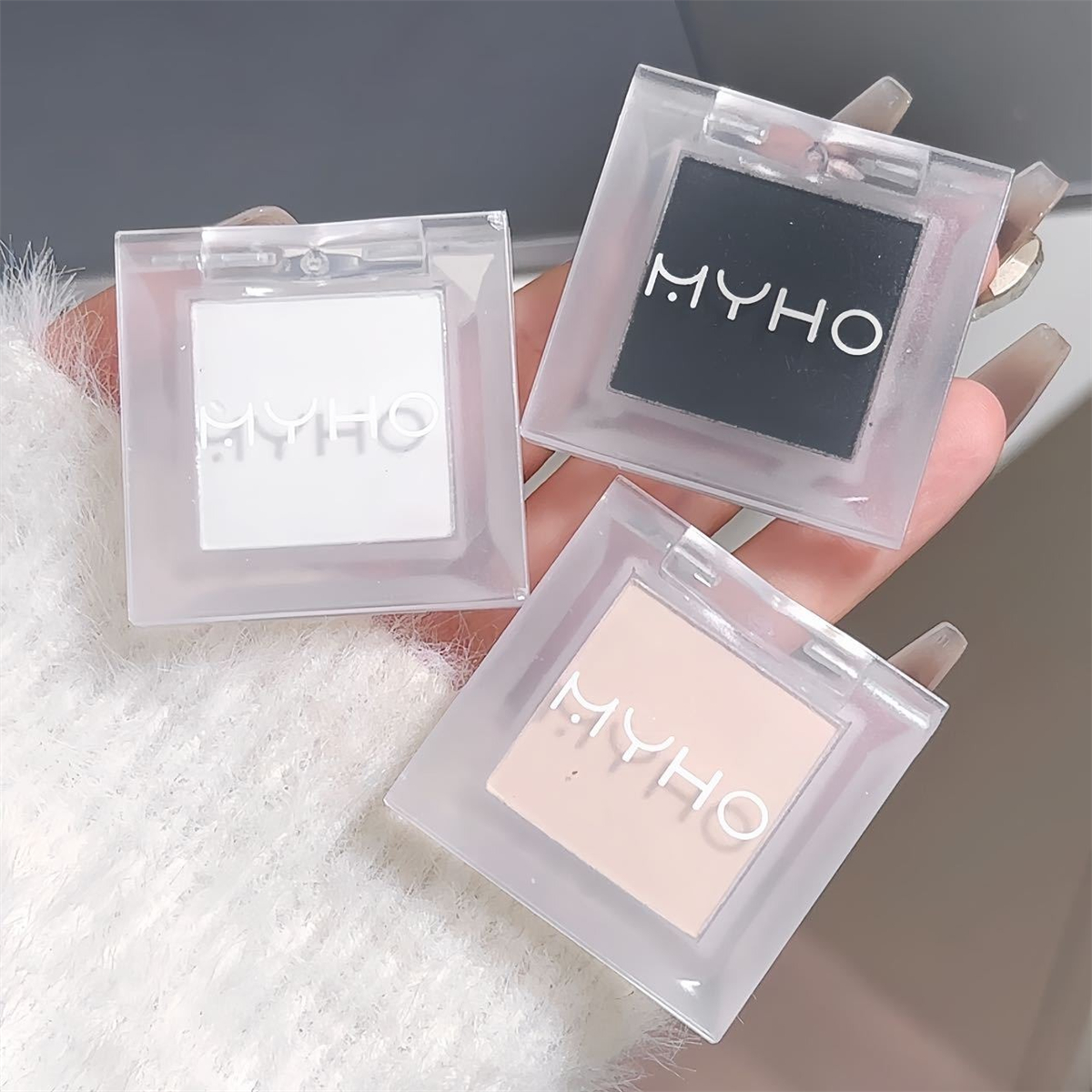 Monochrome Matte Highlight Eyeshadow Palette Long-Lasting Natural Glow ...