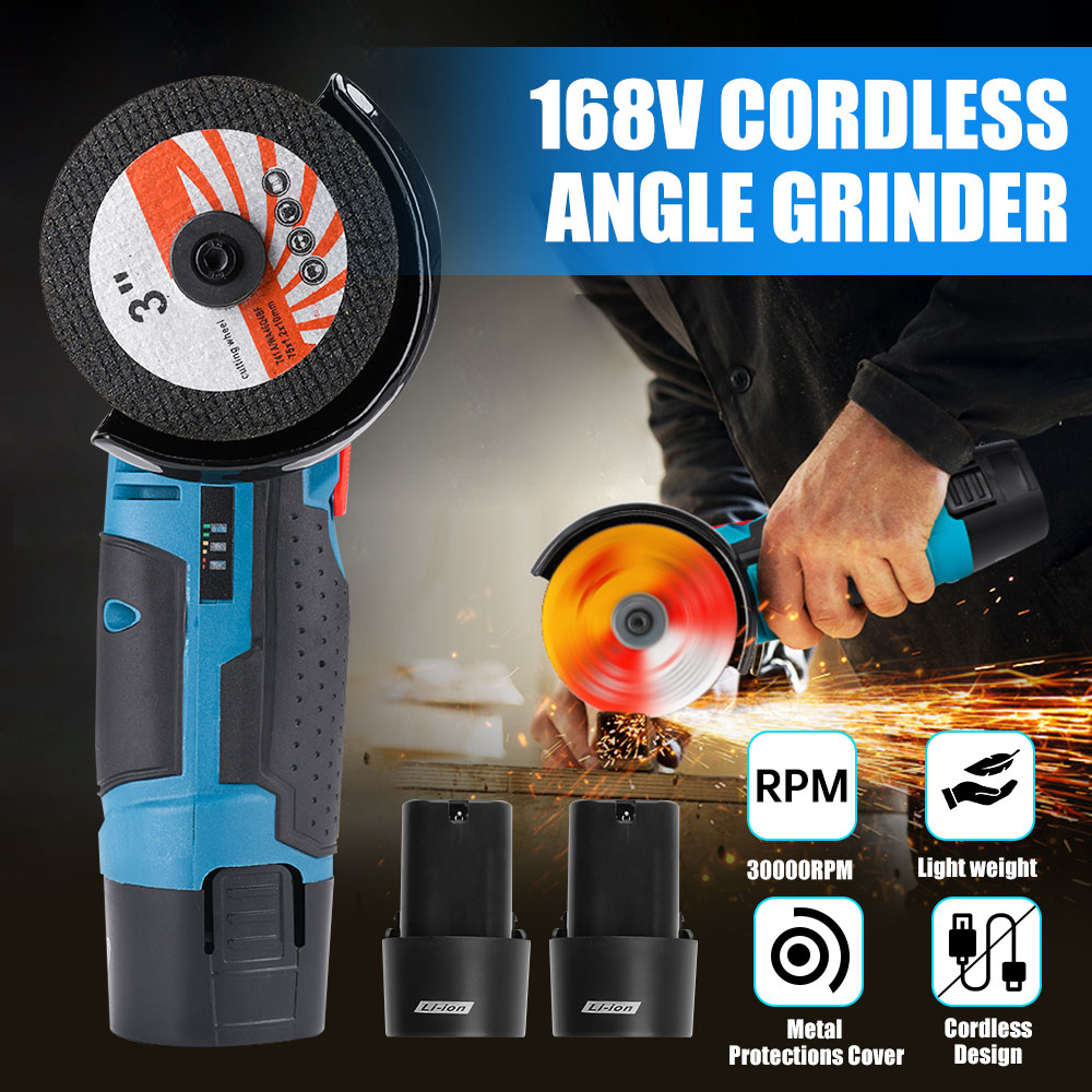 Brushed Angle Grinder 19500rpm Grinding Polishing Machine Cordless ...