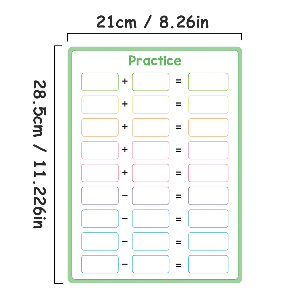 4 PCS Place Value Dry Erase Whiteboard Math Manipulatives Addition ...