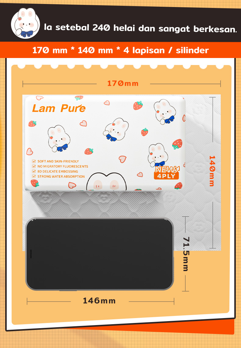 [20 PACKS] LamPure Tissue Paper Facial Tissue Face Tissue Air Cushion ...